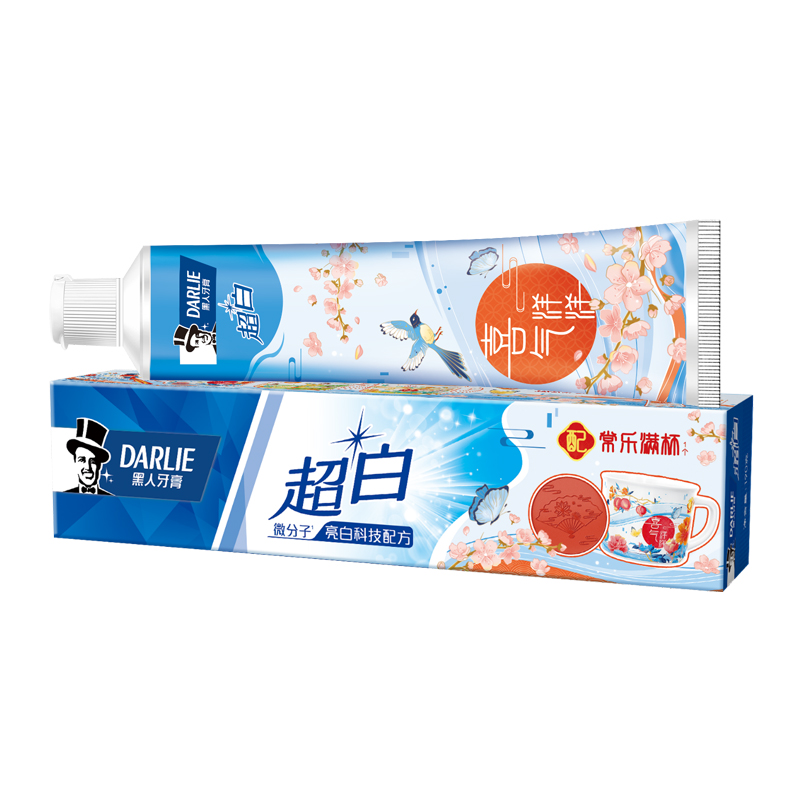 好来（原黑人）牙膏超白竹炭190g清新深洁去口气家庭装送水杯_虎窝淘