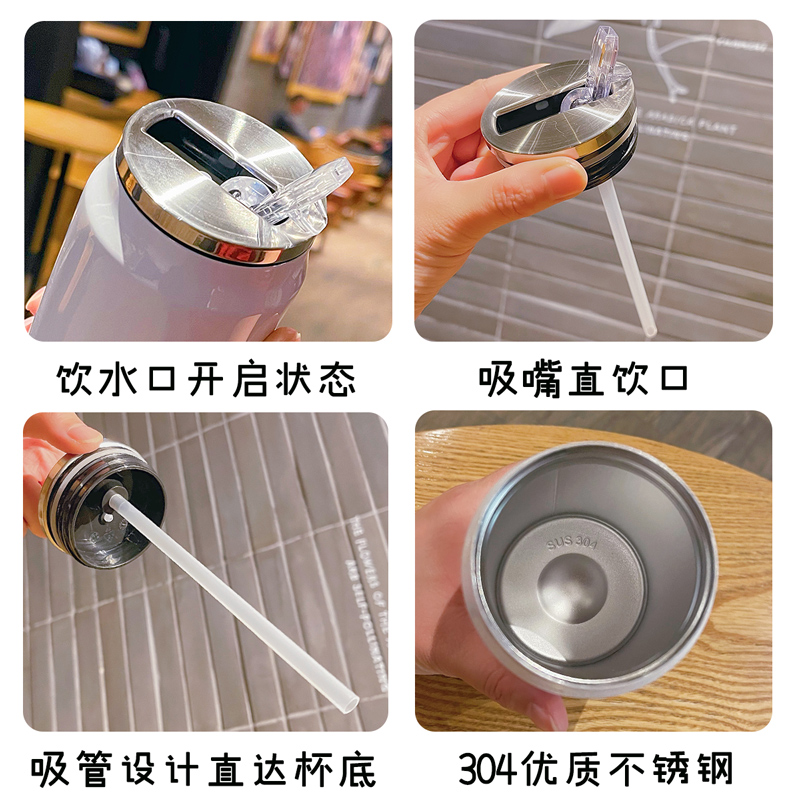 动漫卡通表情包水杯搞怪趣味易拉罐不锈钢保温杯便携学生杯子男女_虎窝淘