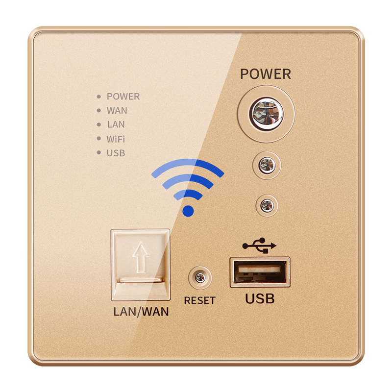 86型酒店智能入墙式ap面板墙壁无线路由器wifi中继器usb插座千兆_虎窝淘