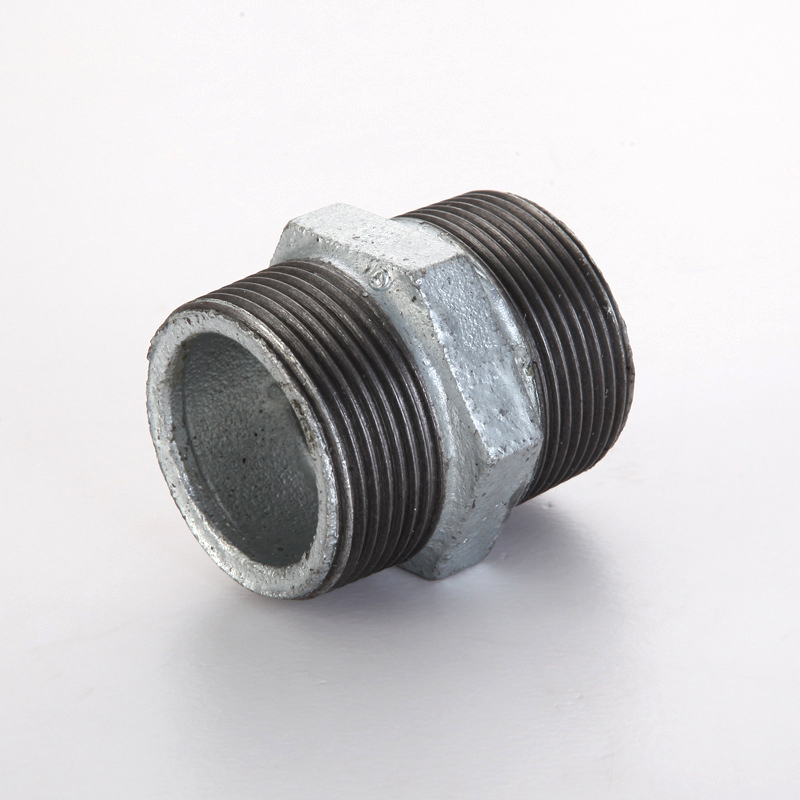 镀锌六角外丝外牙直接对丝内接铸铁接头DN15 20 25 4分6分1寸_虎窝淘