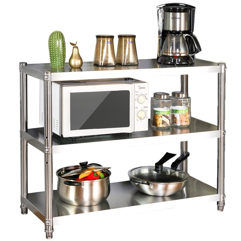 不锈钢架子定制厨房置物架定做落地式收纳多层厨具家用灶台储物架_虎窝淘