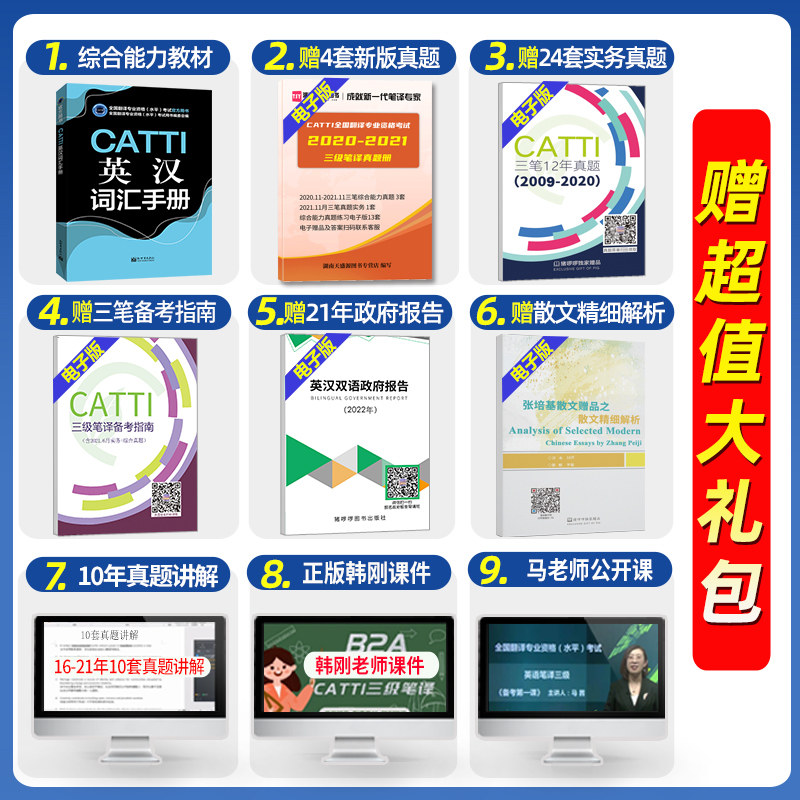正版备考2024catti二级三级笔译口译英汉词汇手册通用版英语笔译常用词语应试手册官方教材可搭三笔真题实务综合能力教材_虎窝淘