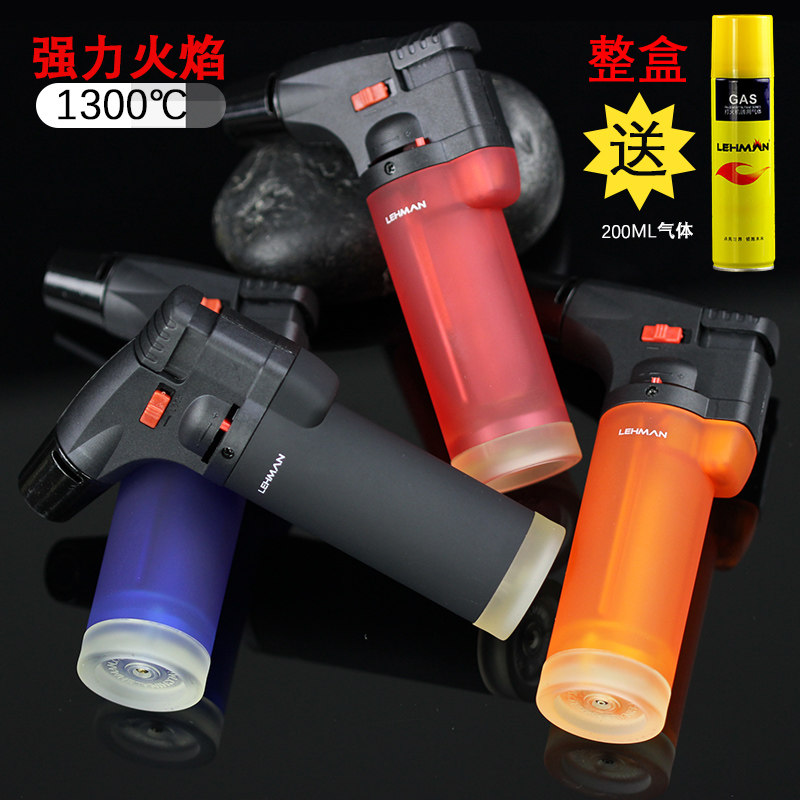 雷曼创意气体打火机防风直冲蓝火焰点火器小焊枪点艾灸专用打火机_虎窝淘