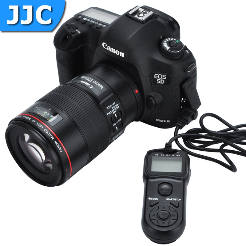 JJC适用佳能相机TC-80N3定时快门线R5 R3 R5C 5D3 5D4 5DS 5DSR 6D 7D 7D2 6D2 1DX2快门控制B ...