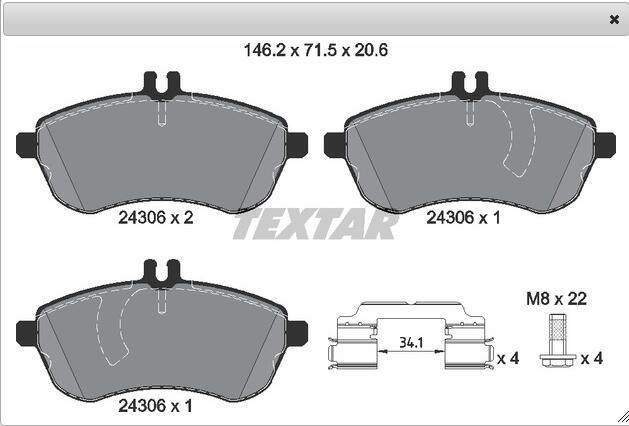 泰明顿前刹车片2430601适用奔驰C级SLK200 C180K C260 C200 E200_虎窝淘