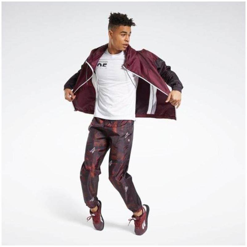 Reebok/锐步男夹克外套防水拼接酒红色MYT休闲正品FU3157-620_虎窝淘