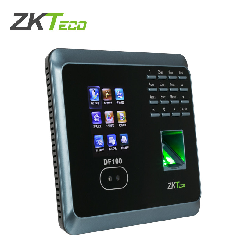 ZKTeco考勤机DF100人脸考勤机面部识别指纹打卡机云考勤多地多店员工上下班钉钉智能刷脸一体人脸签到机_虎窝淘