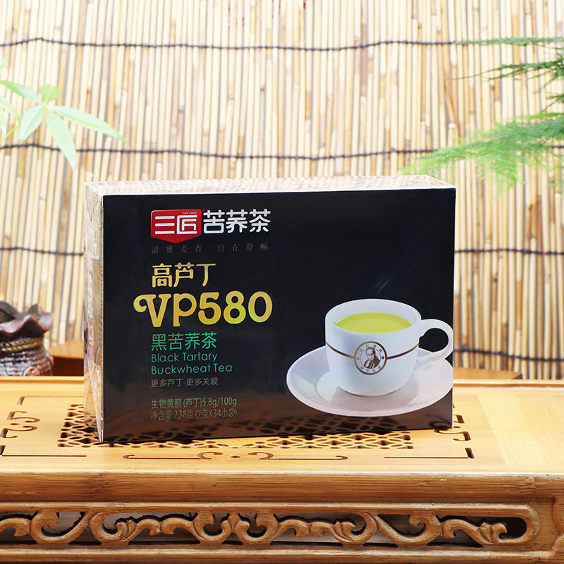 拍2发3三匠黑苦荞茶VP580高芦丁含量小袋盒装麦香型大凉山荞麦茶_虎窝淘