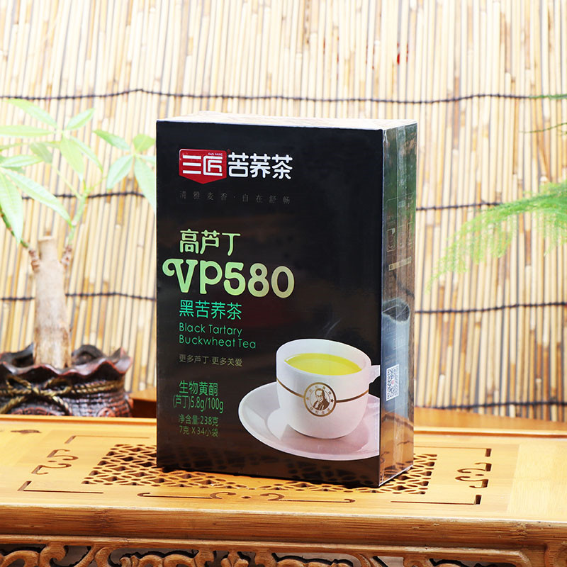 拍2发3三匠黑苦荞茶VP580高芦丁含量小袋盒装麦香型大凉山荞麦茶_虎窝淘