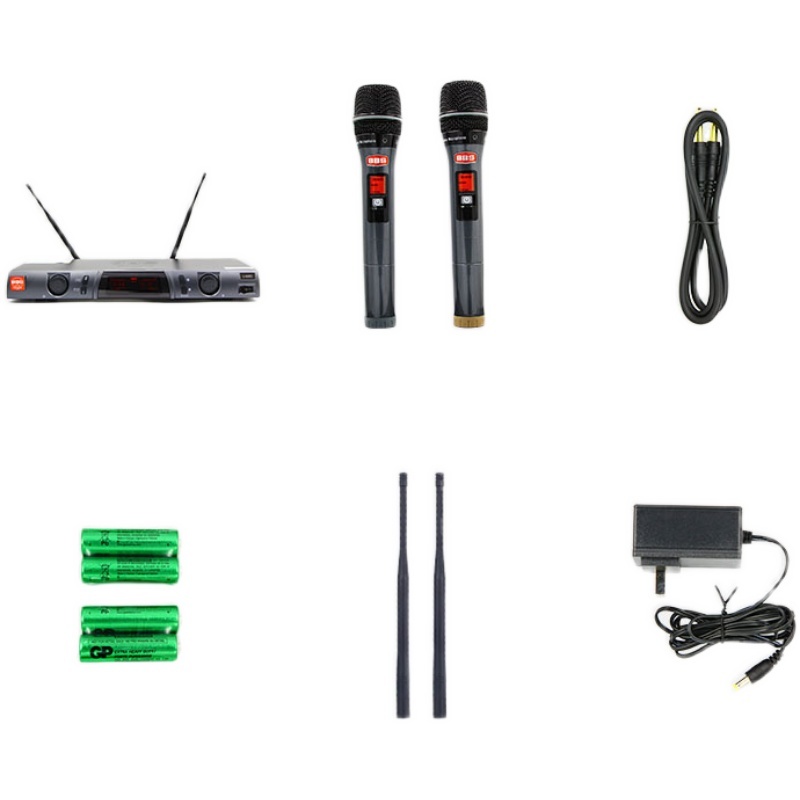 BBS无线话筒 U-666D家用KTV娱乐K歌U段会议麦克风套装官方授权_虎窝淘