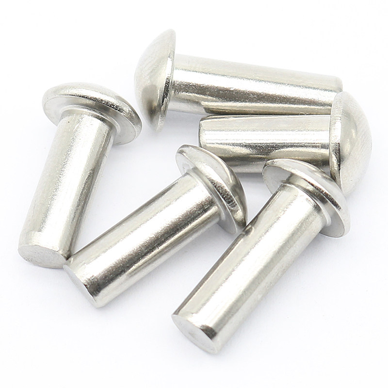 GB867不锈钢304半圆头实心铆钉圆头铆钉M1.4M1.6M2M2.5M3M4M5M6_虎窝淘