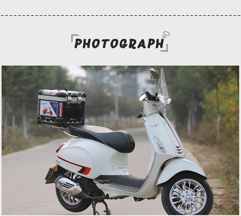 GSADV适用比亚乔维斯帕Vespa300尾箱铝合金后备箱箱改装尾架快拆_虎窝淘