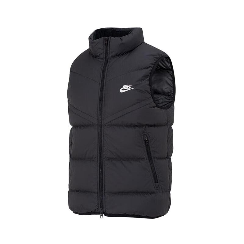 NIKE耐克羽绒马甲男秋冬新款立领保暖防风运动背心外套FB8184-010_虎窝淘