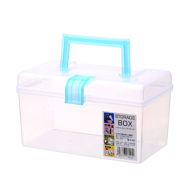 透明塑料收纳箱多功能手提杂物零食储物箱玩具衣物小收纳盒_虎窝淘