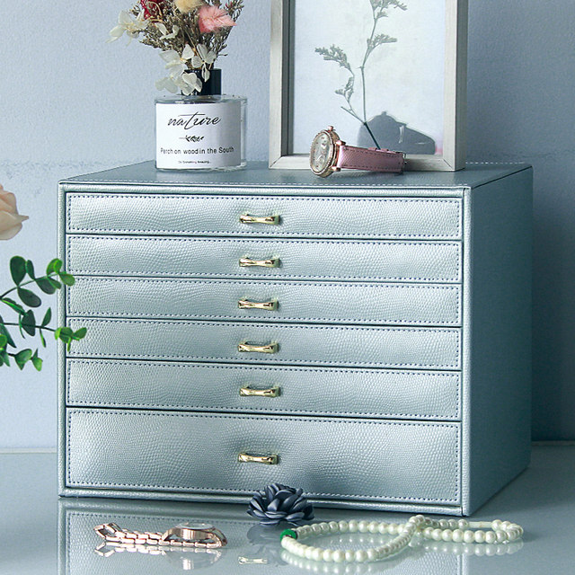 Large-capacity multi-layer jewelry box multi-functional Korean and ...