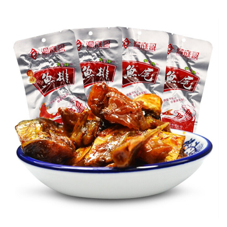 洞庭哥香辣鱼排26g*40包湖南特产香辣麻辣小吃零食洞鱼块庭湖鱼尾_虎窝淘