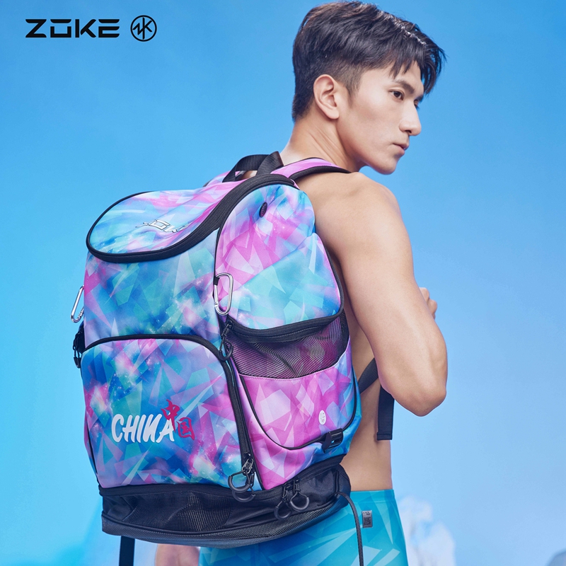 ZOKE双肩背包防水游泳包男女通用户外大容量旅行骑行包2023新款_虎窝淘