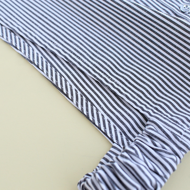 Quasar韩版春秋冬季棉黑条纹衬衫假领子女士毛衣卫衣装饰假衣领子_虎窝淘