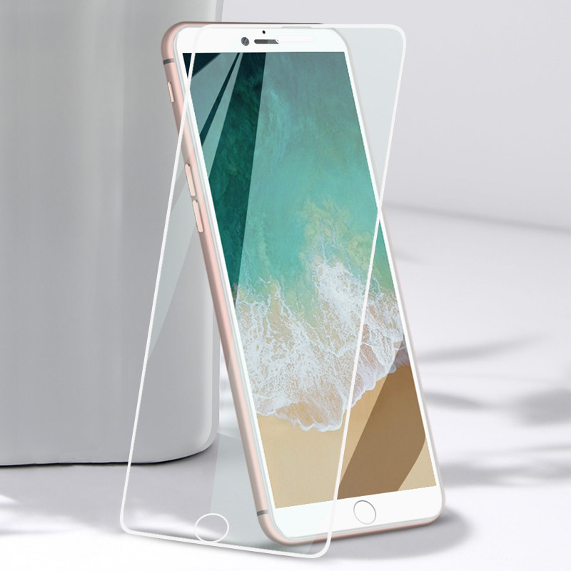 苹果8plus钢化膜iphone7全屏覆盖i8全包边7puls全包防摔保护7p护眼抗蓝光i7屏保8p手机贴mo防指纹无白边七八高清刚化玻璃ip送壳_虎窝淘