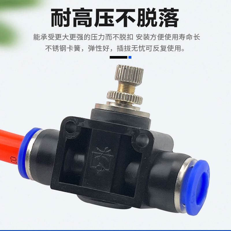 气动气管接头管道白色节流阀PA LSA SA4 SA6 SA8 SA10 SA12直通阀_虎窝淘