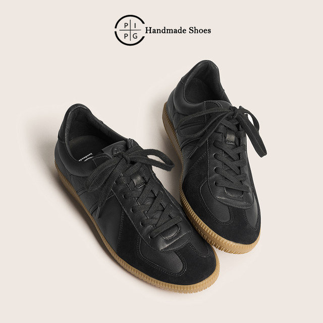 PIPG German training shoes for men and women real cowhide white shoes ...