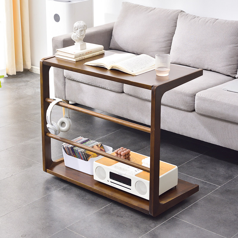 实木沙发边几客厅移动边角柜现代简约榉木侧边桌小户型床头茶角几_虎窝淘