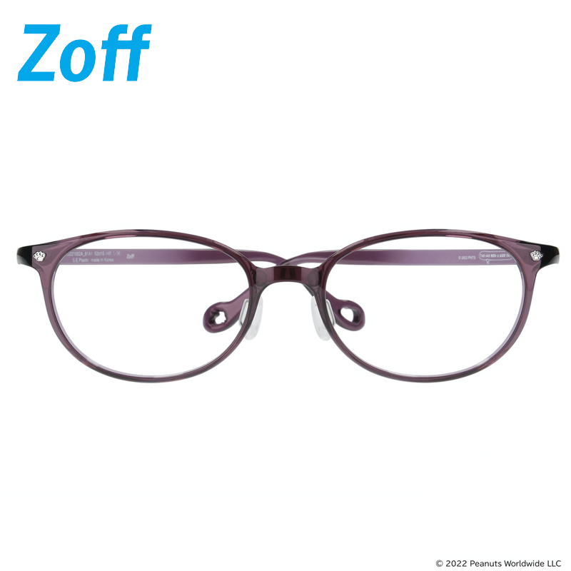 日本Zoff佐芙眼镜史努比联名款椭圆形框复古近视框眼镜ZJ221052_虎窝淘