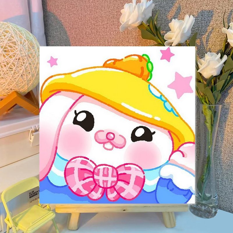 蛋仔派对数字油画儿童小型卡通动漫手工diy填色画手绘填充油彩画_虎窝淘