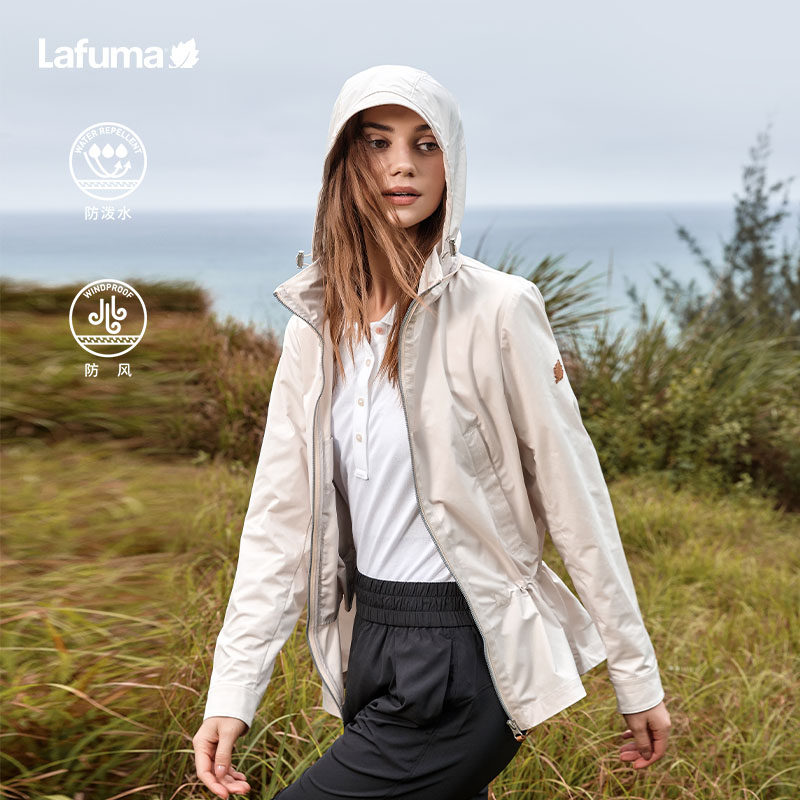 法国LAFUMA乐飞叶户外露营防风防泼水轻量夹克女休闲运动风衣外套_虎窝淘
