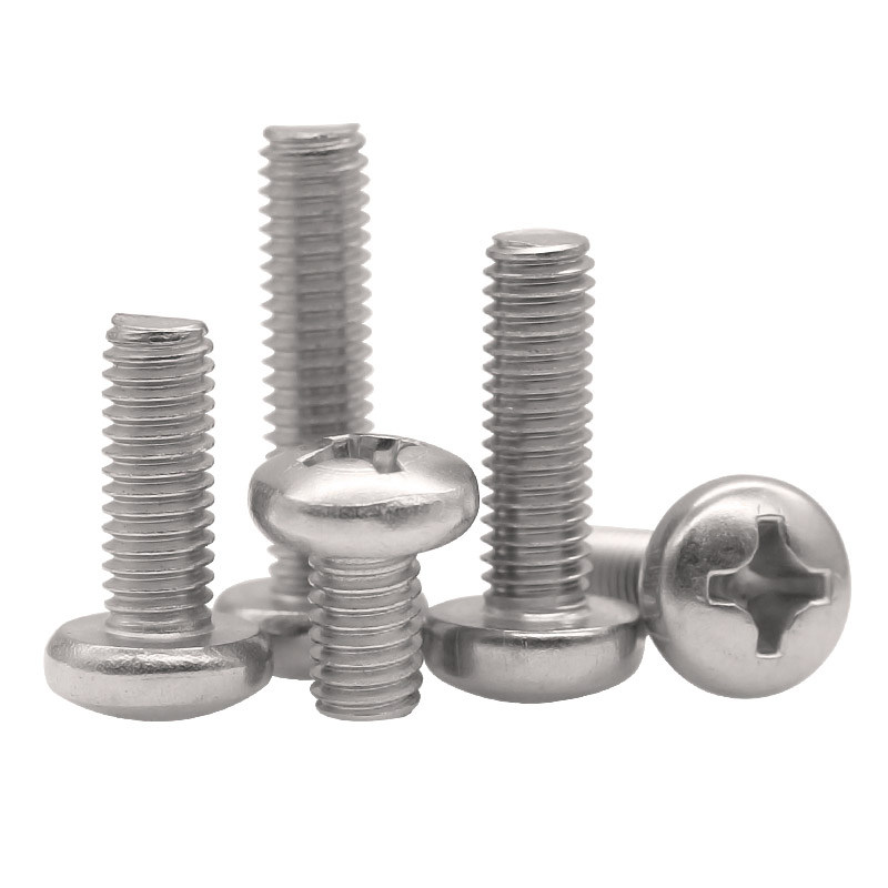 304不锈钢十字圆头机螺丝M1-M4十字槽盘头螺钉微型螺丝GB818_虎窝淘