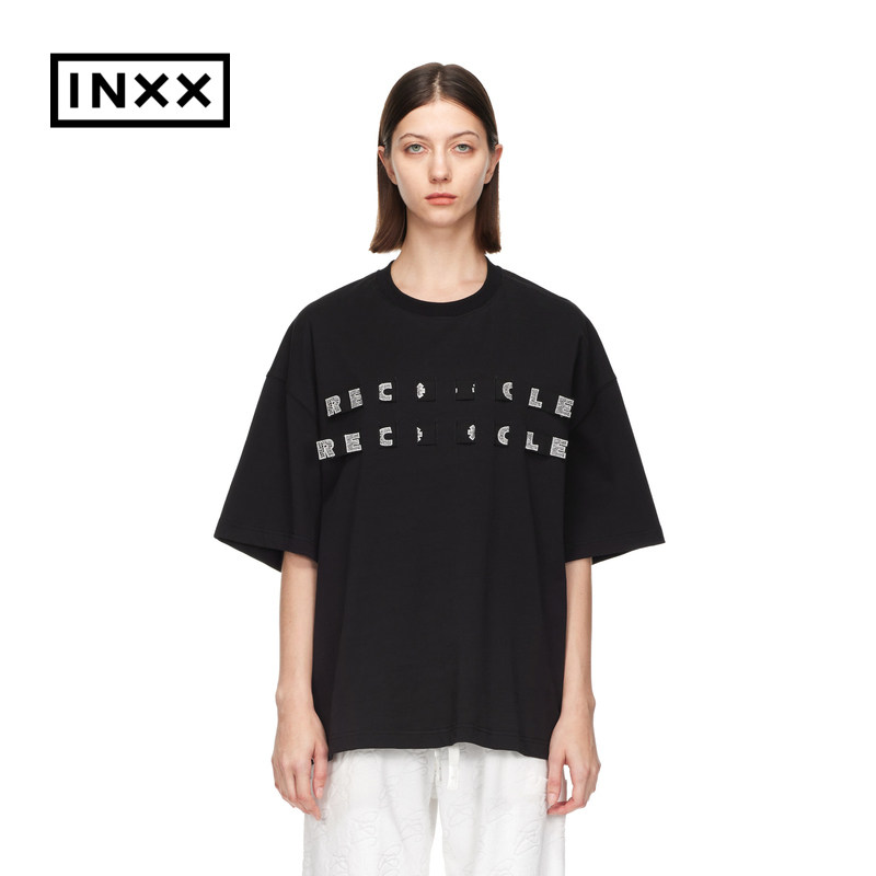 【INXX】RECYANCLE商场同款潮流街头宽松休闲短袖T恤情侣同款_虎窝淘