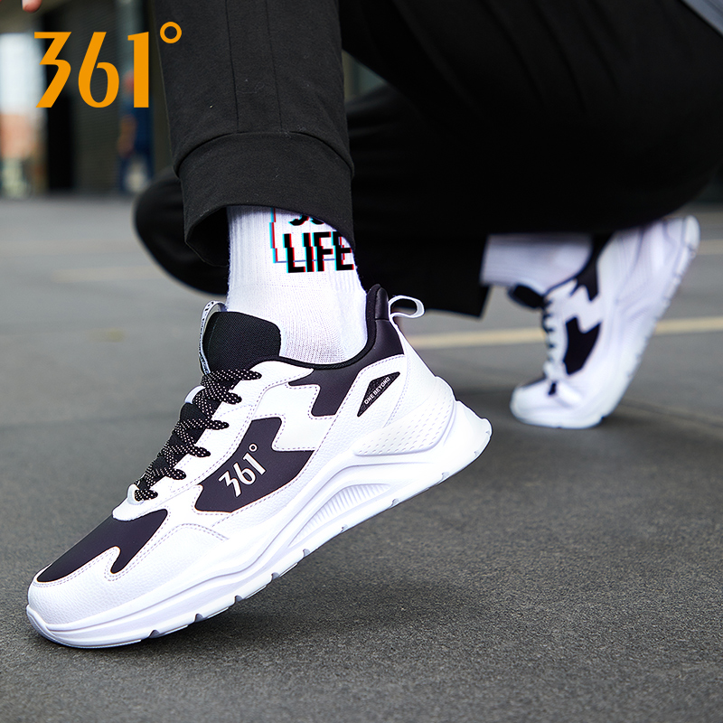 361男鞋运动鞋男2023秋季新款皮面保暖休闲跑步鞋秋冬老爹鞋男士_虎窝淘