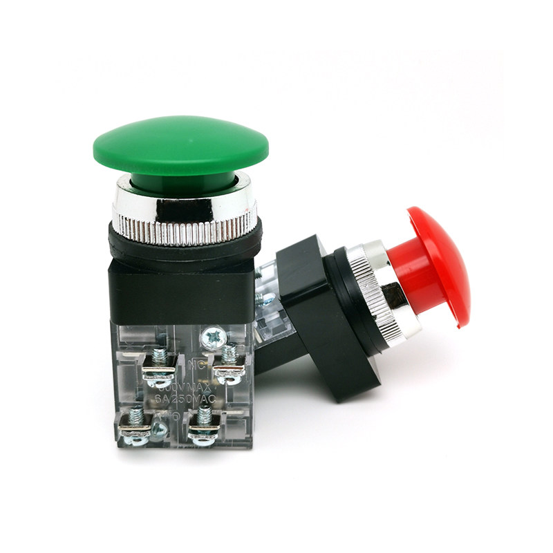 台湾TEND天得型蘑菇头自复位按钮TBM-25/30mm红绿黄控制按钮开关_虎窝淘