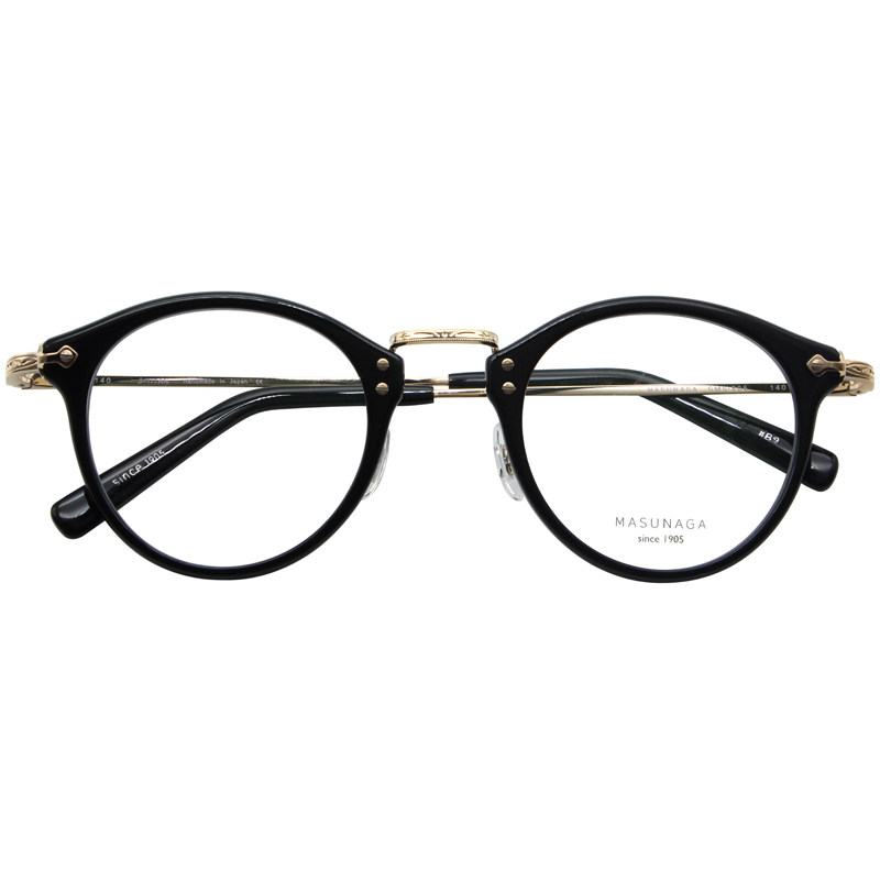 现货 MASUNAGA增永 GMS-805日本超轻圆框男女镜架复古光学眼镜框_虎窝淘