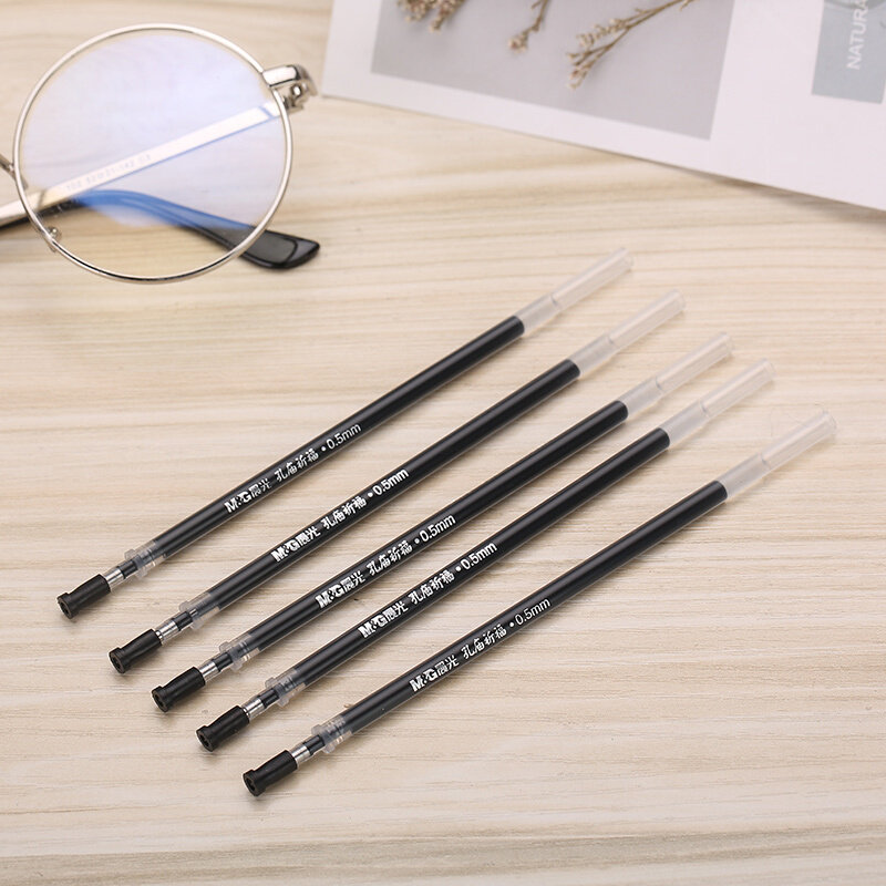 晨光7012笔芯k3705学生考试用笔0.5mm子弹头碳素黑中性笔_虎窝淘