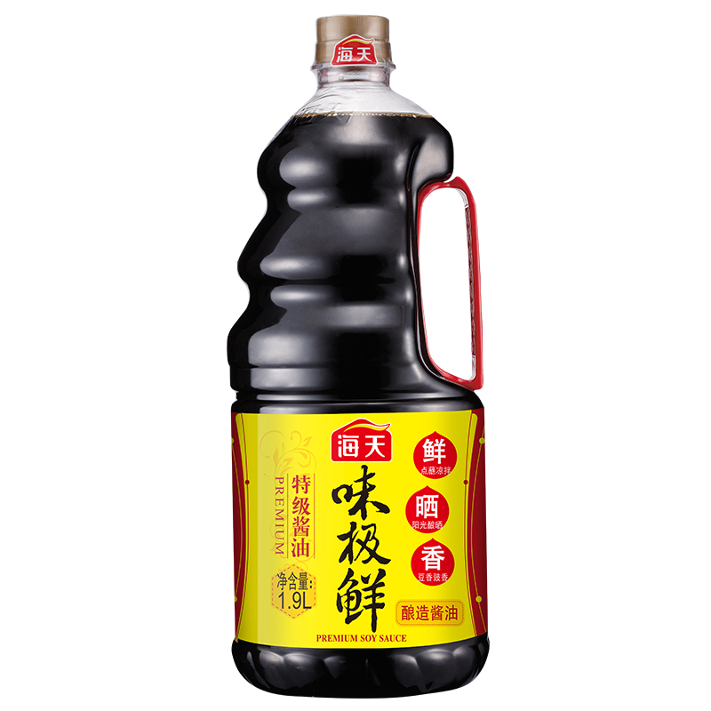 海天味极鲜酱油调味品1.9L*6瓶整箱特级酿造生抽厨房调味大瓶装_虎窝淘