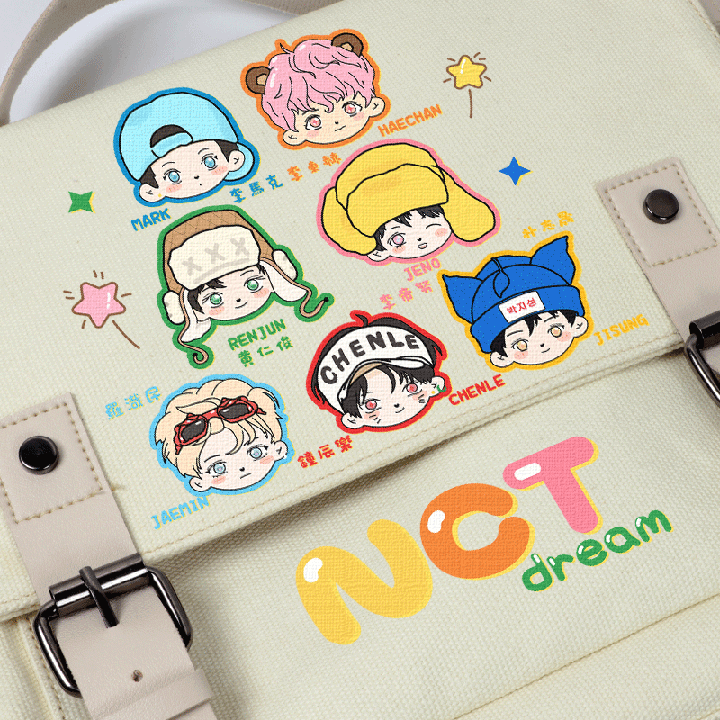 NCT DREAM梦队应援周边学生书包手提袋单肩包罗渽民黄仁俊同款_虎窝淘
