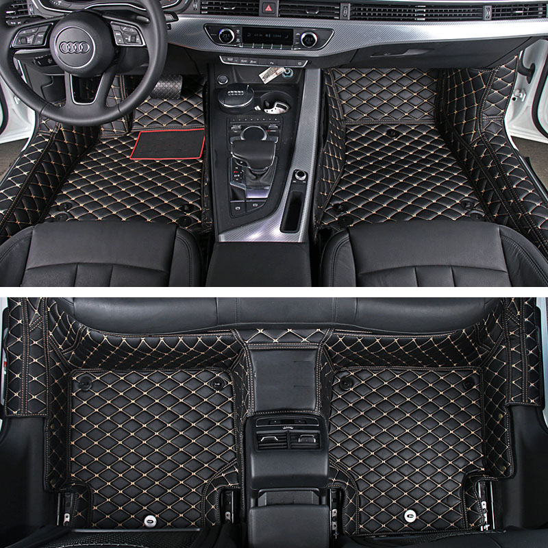 奥迪A4L/A6L/A3/Q3/Q5/Q5L/Q2L脚垫全包围双层丝圈汽车内饰改装_虎窝淘