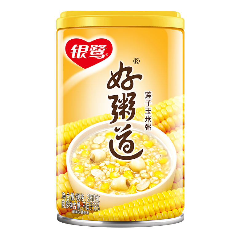 银鹭八宝粥好粥道(莲子玉米粥)正品小罐280g*12罐早餐即食银露_虎窝淘