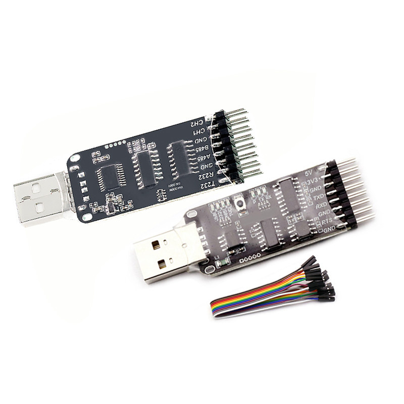 CP2102 CH340 USB转TTL RS485 RS232全互通十合一多功能串口模块_虎窝淘