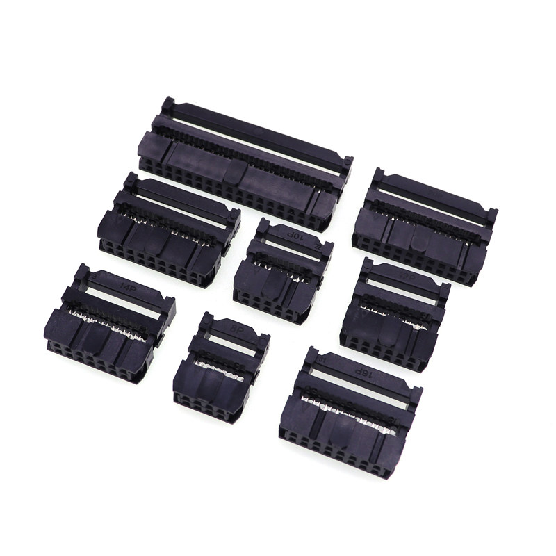 FC压线头2.54MM排线头接线牛角插头FC-6/8/10/16/20/26/40/50/64P_虎窝淘