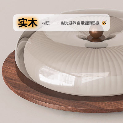 中古风布丁卧室吸顶灯高级感新款