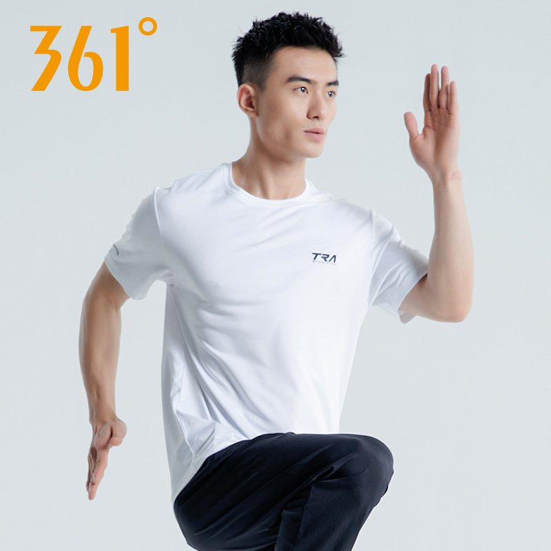 361短袖运动T恤男2023夏季新款跑步速干衣361度男士宽松白色半袖_虎窝淘