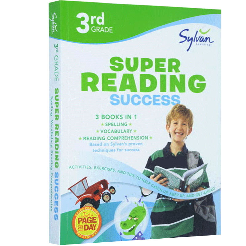 正版 Third Grade Super Reading Success美国小学三年级练习册英文原版英语拼写+词汇+阅读理解英文版进口书籍_虎窝淘