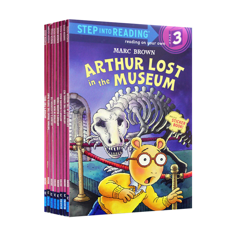 美国企鹅兰登经典分级读物第三阶段亚瑟系列8册英文原版 Step Into Reading 3 Arthur's英文版书进口原版英语书籍正版_虎窝淘
