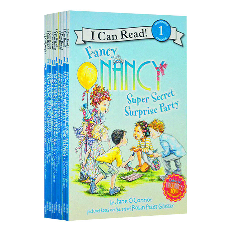 漂亮的南希10册英文原版绘本 Fancy Nancy I Can Read汪培珽一阶段小俏妞希希英文版儿童英语启蒙绘本分级读物正版进口书籍_虎窝淘