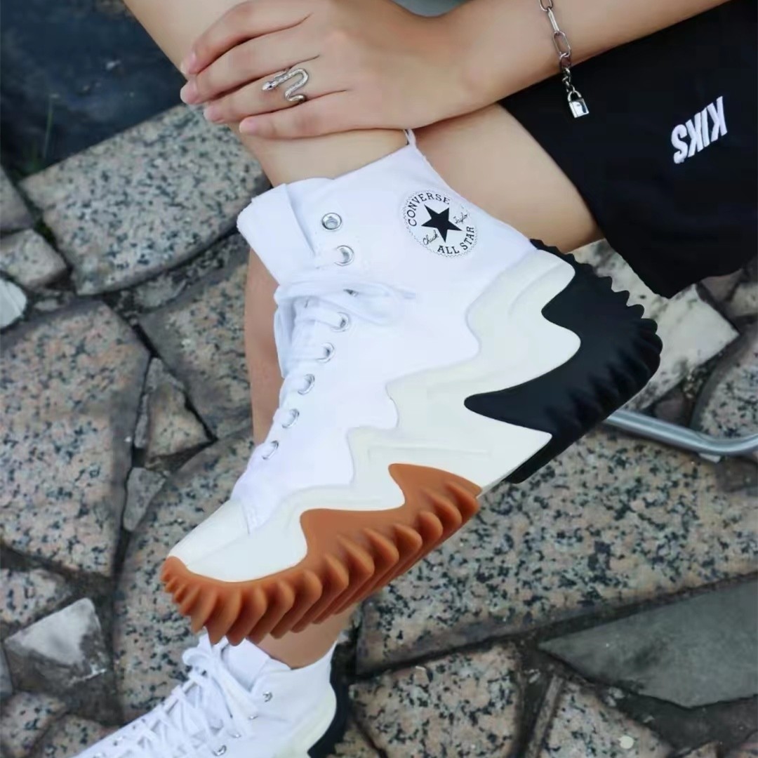 converse匡威RunStar Motion波浪厚底增高帆布鞋171545c 171546c_虎窝淘