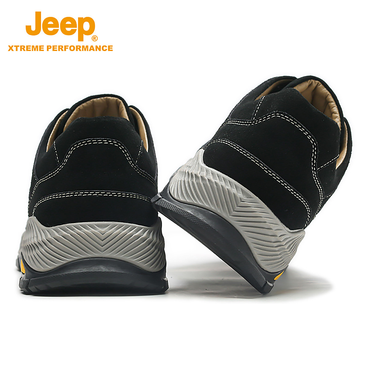 jeep吉普徒步鞋男户外运动跑步鞋子男士防滑耐磨轻便爬山户外鞋履_虎窝淘