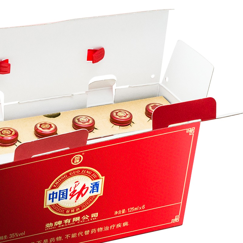 【官方授权】劲牌35度中国劲酒125ml*6瓶礼盒装低度小酒保健酒_虎窝淘