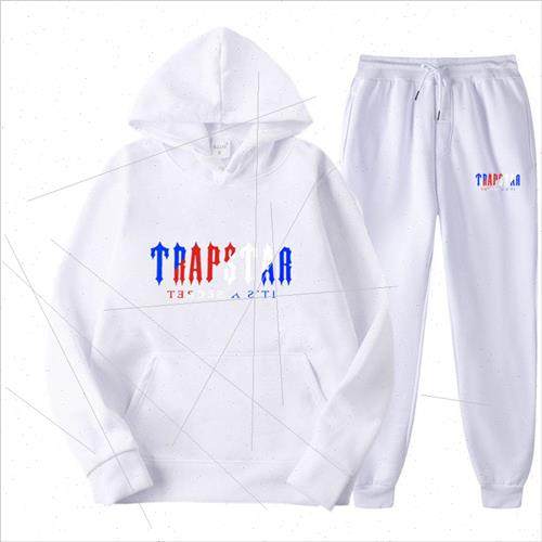 TRAPSTAR letters Printed mens and womens multi-color warm tw_虎窝淘